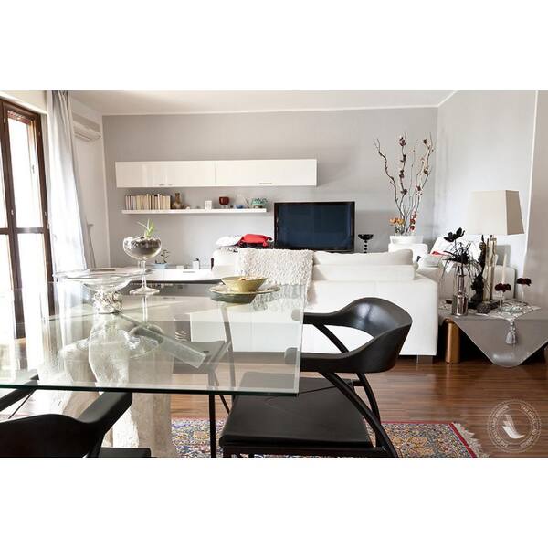 Square Table Top View Glass