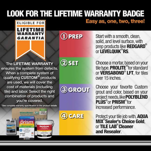 Custom Building Products Polyblend Plus #122 Linen 25 lb. Sanded Grout ...