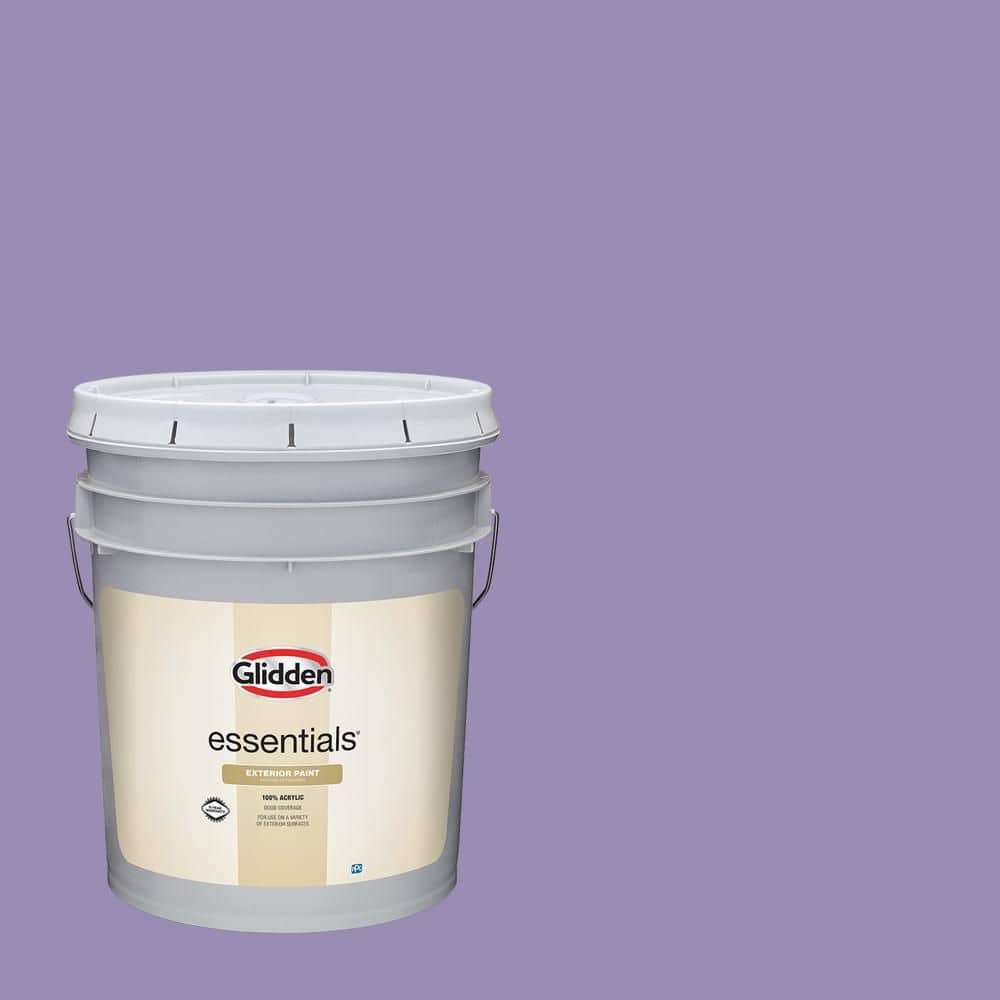 Glidden Essentials 5 gal. PPG1175-5 French Violet Satin Exterior Paint ...