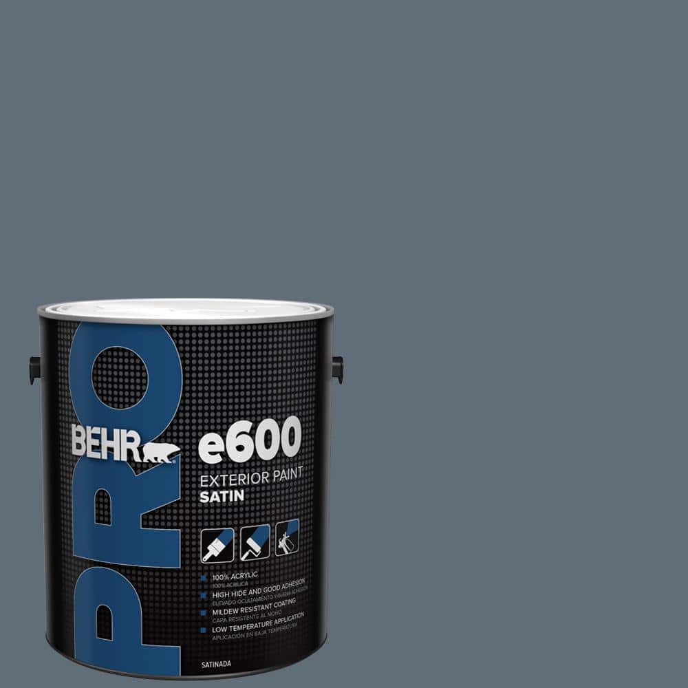BEHR PRO 1 gal. #N480-6 NYPD Satin Enamel Exterior Paint PR64301 - The ...