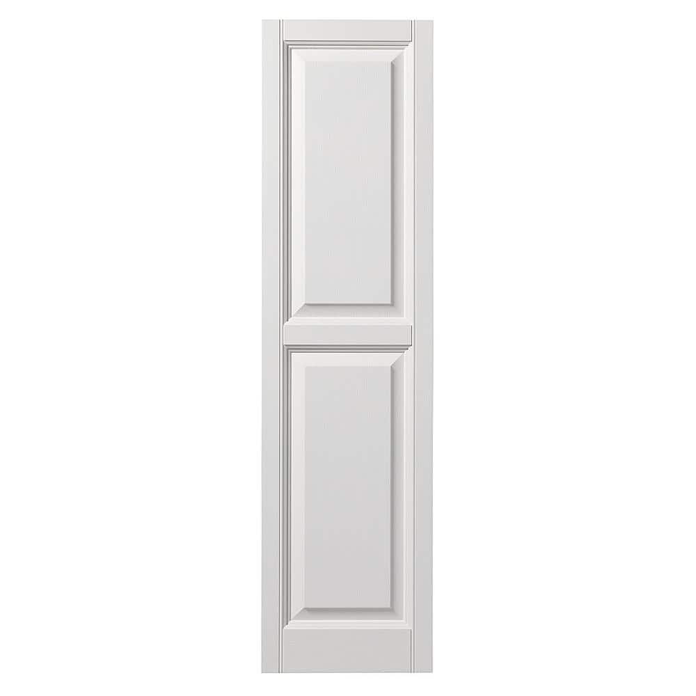 Ply Gem 12 in. x 67 in. Raised Panel Polypropylene Shutters Pair in ...