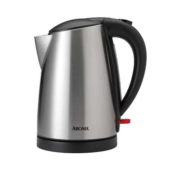 Aroma 7-Cup Stainless Steel Electric Kettle-AWK-1400SB - The Home Depot