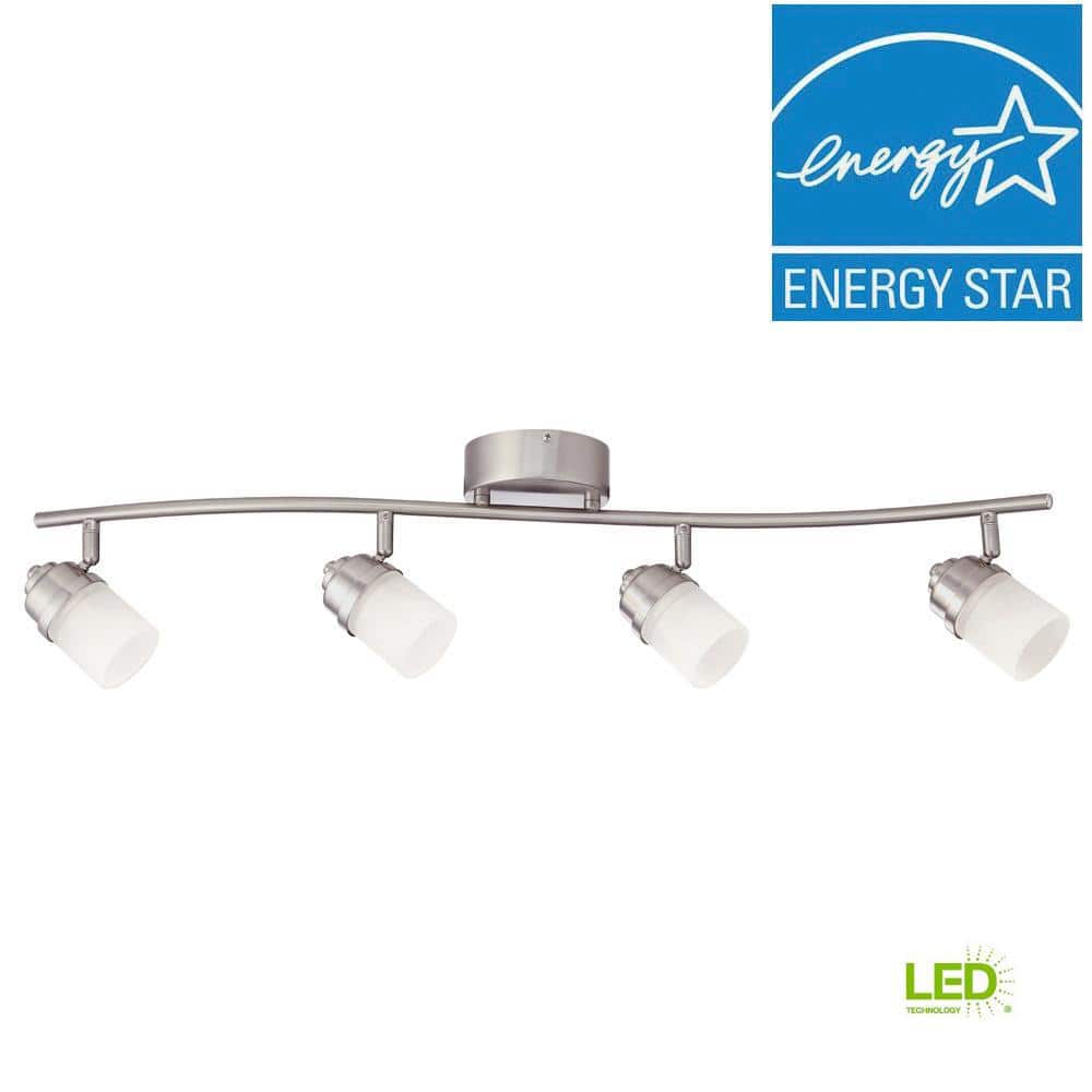 EnviroLite 3 ft. Brushed Nickel Integrated LED Track Lighting Kit with ...