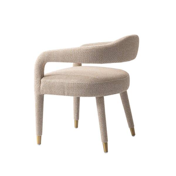 Manhattan Comfort Aspen Modern Gold Dust Tweed Upholstered Dining ...