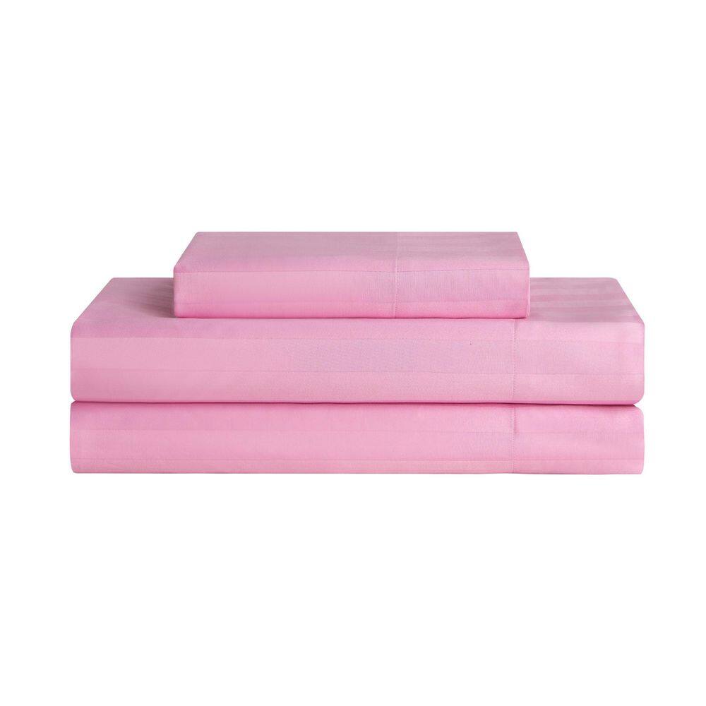 The Sheet Lab Regal Dreams 3-Piece Lilac Sachet Striped Cotton Twin ...