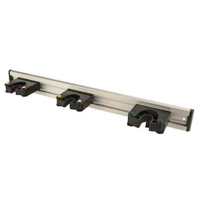 Everbilt 17 in. Wall-Mounted White Steel Spring Grip Clip Adjustable ...