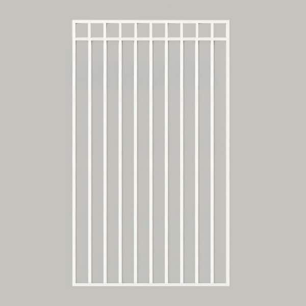 Have a question about NUVO IRON Glossy White Flat-Top Coral Steel Gate ...