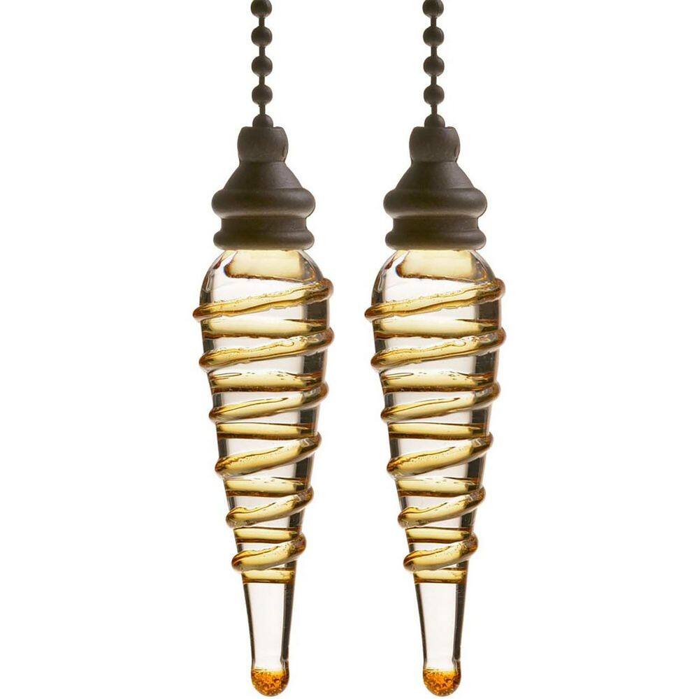 phyfalip Ceiling Fan Pull Chains 12 in. Bronze with Spiral Pendant ...