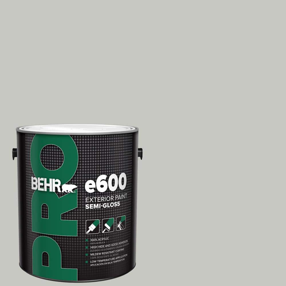 BEHR PRO 1 gal. #MQ2-59 Silver City Semi-Gloss Acrylic Exterior Paint ...