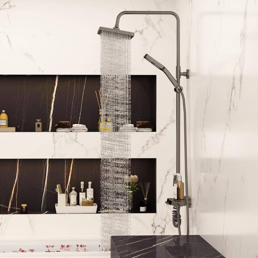 FUFU&GAGA Shower System Thermostatic Piano Key Shower Faucet Set with ...