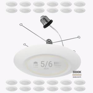 NICOR REL 6 in. Round 3000K Remodel IC-Rated Recessed Integrated LED ...
