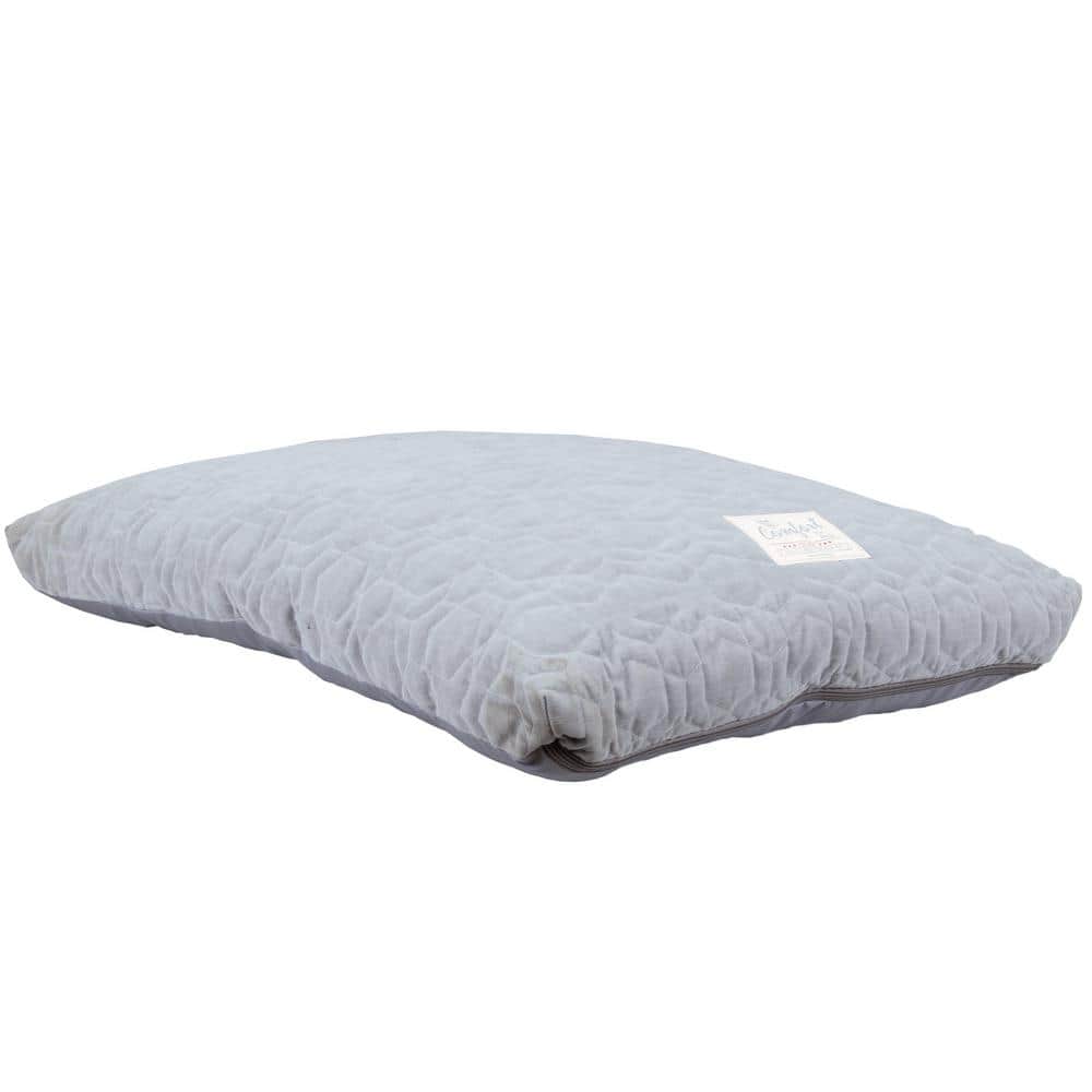 Happy Tails 36 in. x 27 in. Medium-Large Fog Gray Quilted Comfort Bed ...