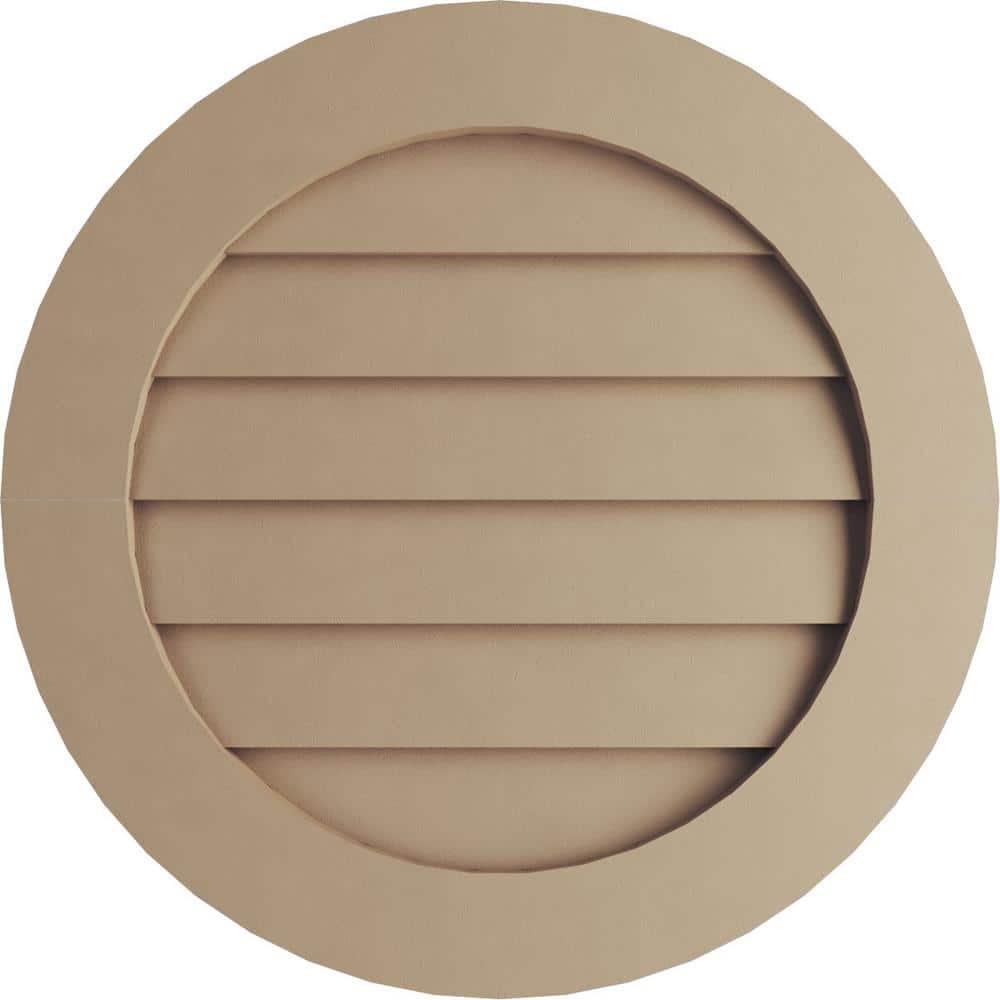 Ekena Millwork Round 30 in. x 30 in. Primed Tan Timberthane ...