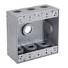 Southwire 1/2 in. Weatherproof 7-Hole Double Gang Electrical Box WB2750 ...