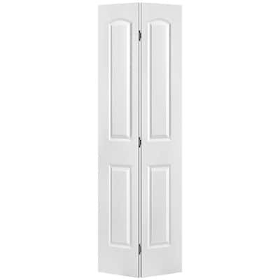 Masonite 30 in. x 80 in. Roman 2-Panel Round Top Primed Whited Hollow ...