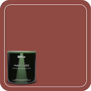 BEHR ULTRA 1 qt. #PPH-72 Rusty Red Flat Exterior Paint & Primer 485304 ...