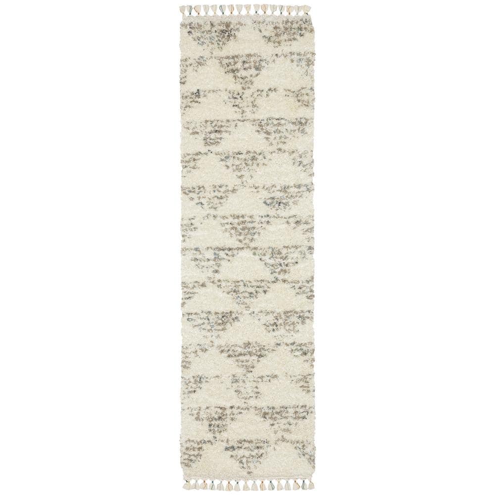 AVERLEY HOME Avalon Ivory/Multi-Colored 2 ft. x 8 ft. Geometric ...