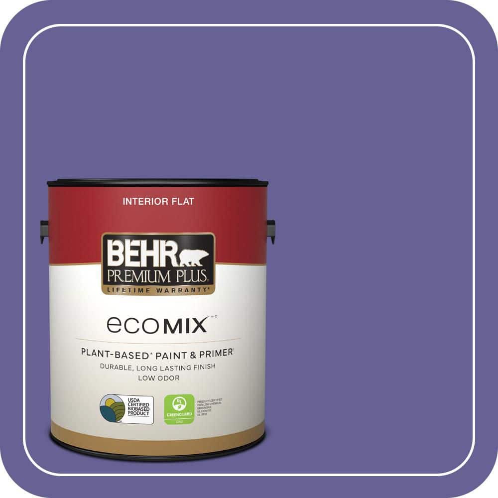 BEHR PREMIUM PLUS 1 gal. #T15-13 Prime Purple Flat EcoMix Plant-Based ...