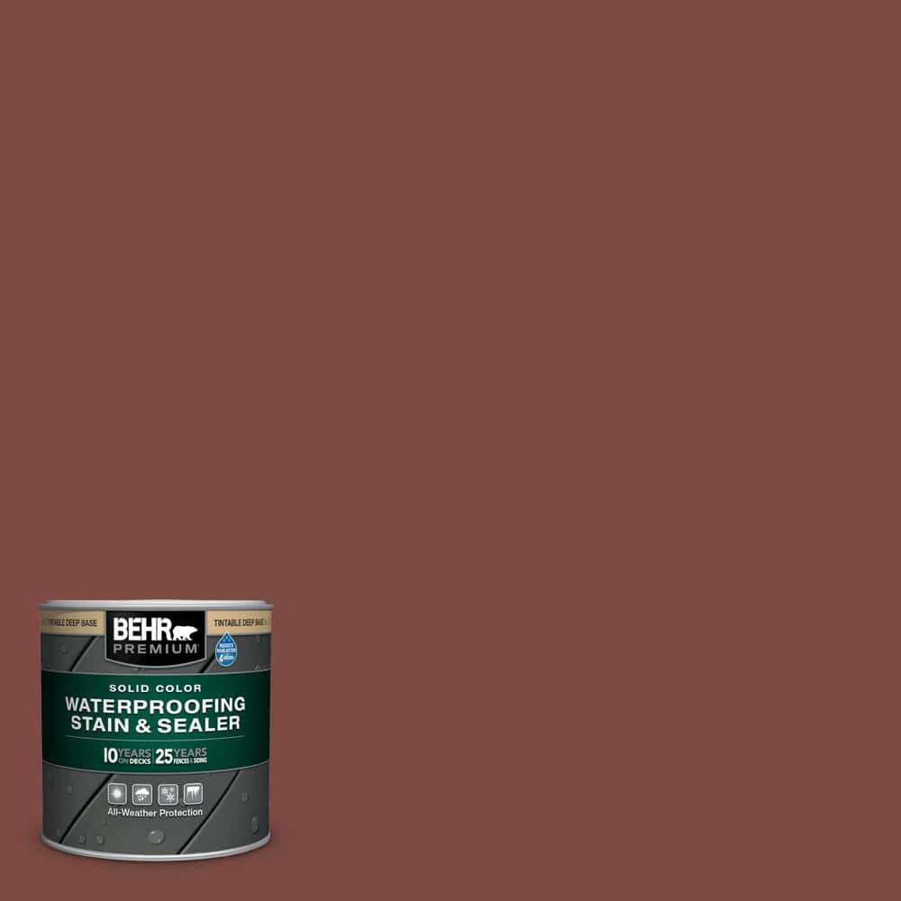 BEHR PREMIUM 8 oz. #PFC-02 Brick Red Solid Color Waterproofing Exterior ...