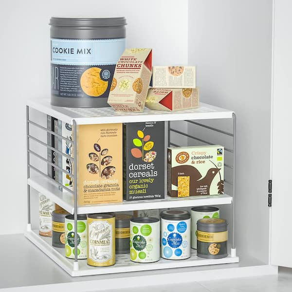 Anqtovp 6-Shelf Chrome Finish Adjustable Divided Compartment Holder ...