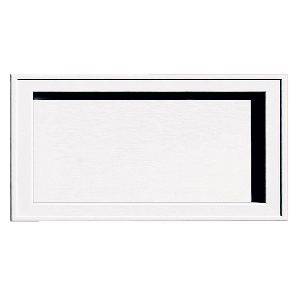 Builders Edge 7.5 in. x 14.25 in. # 001 White Recessed Jumbo Universal ...