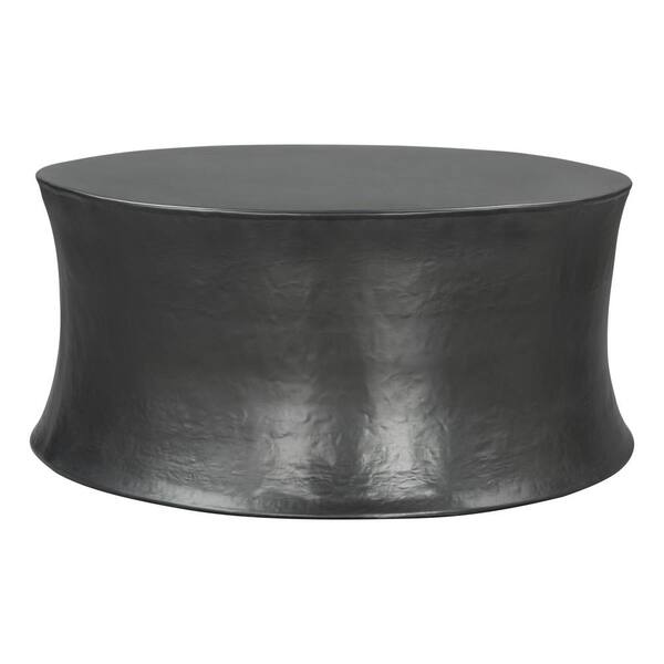 ZUO Dakar 36.2 in. Black Round Metal Top Coffee Table 109753 - The Home ...