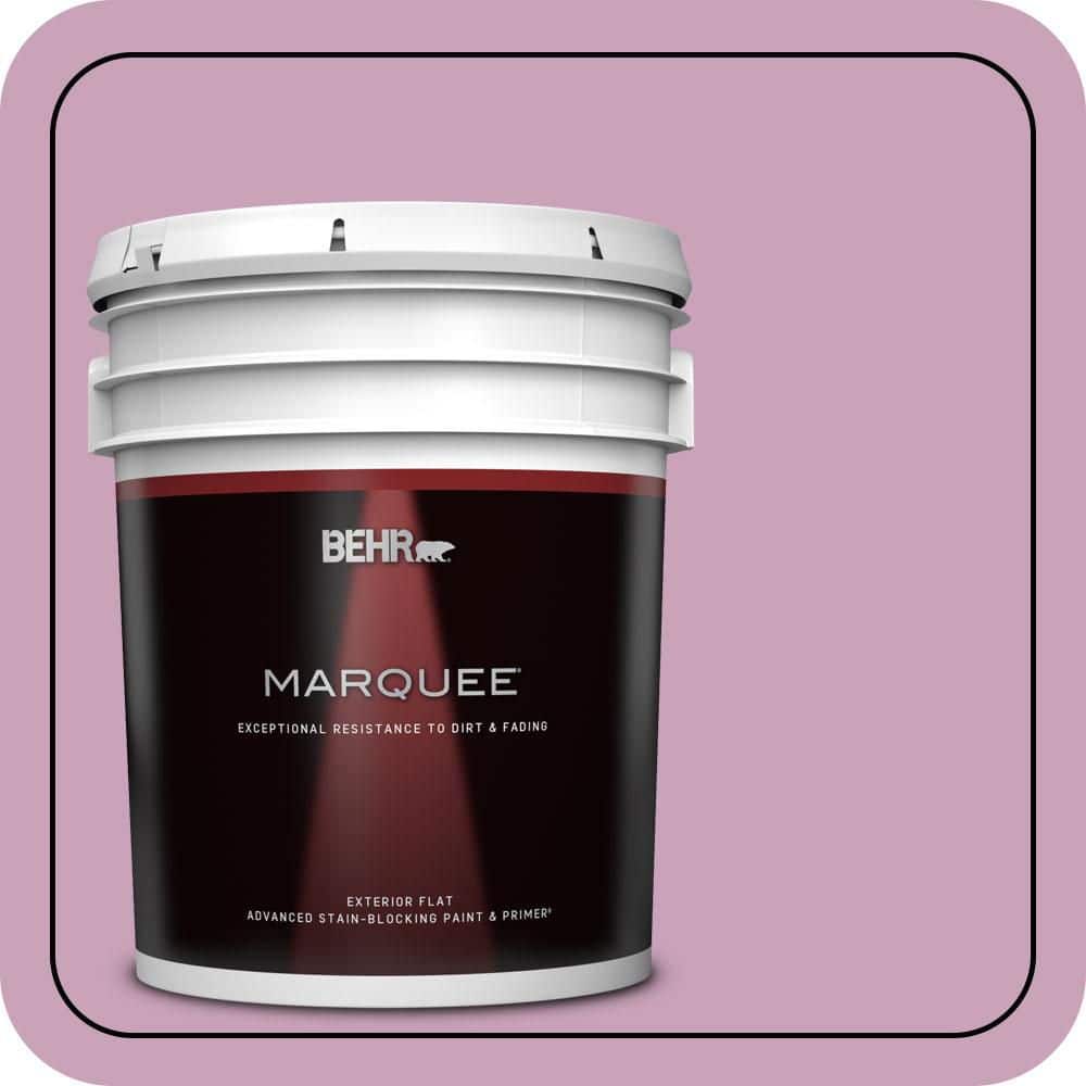 BEHR MARQUEE 5 gal. #690D-4 Taste of Berry Flat Exterior Paint & Primer ...