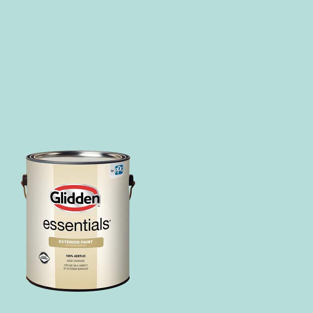 Glidden Essentials 1 gal. PPG1231-3 Minerva Semi-Gloss Exterior Paint ...