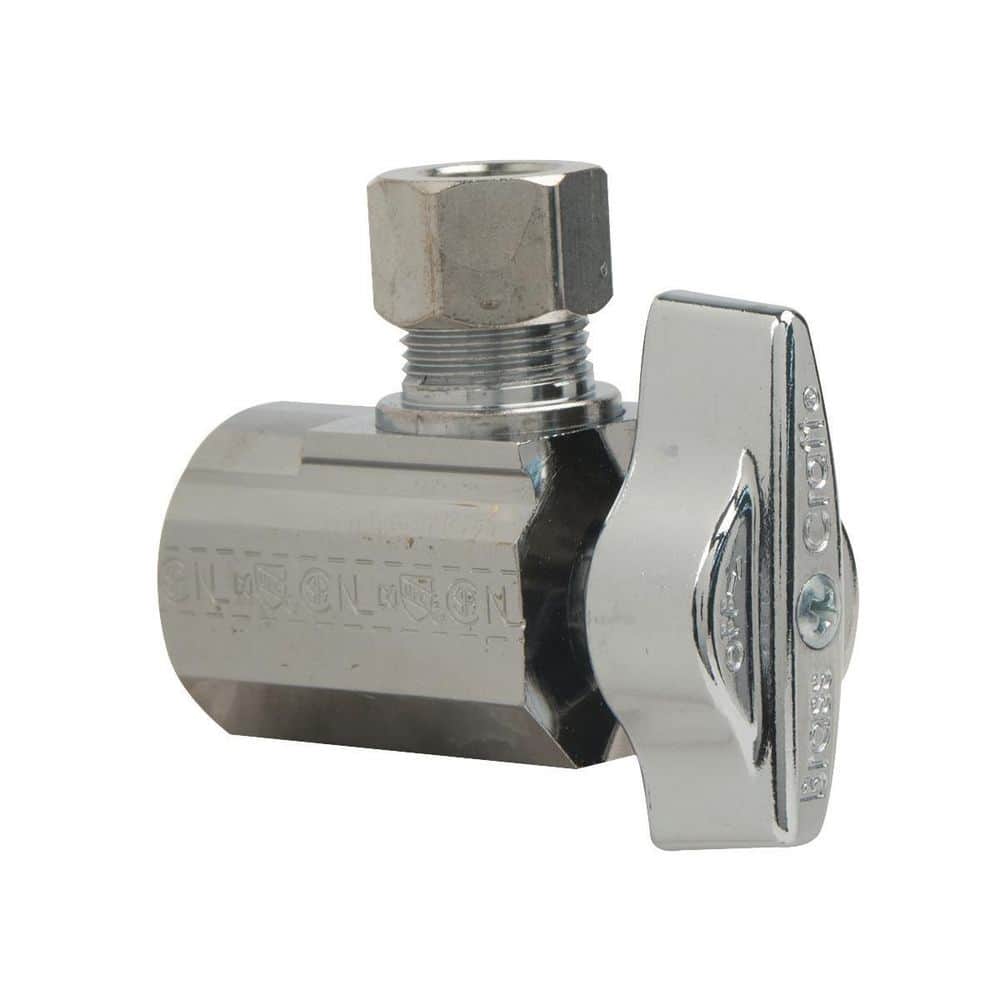BrassCraft 1/2 in. FIP Inlet x 3/8 in. Compression Brass Outlet 1/4 ...