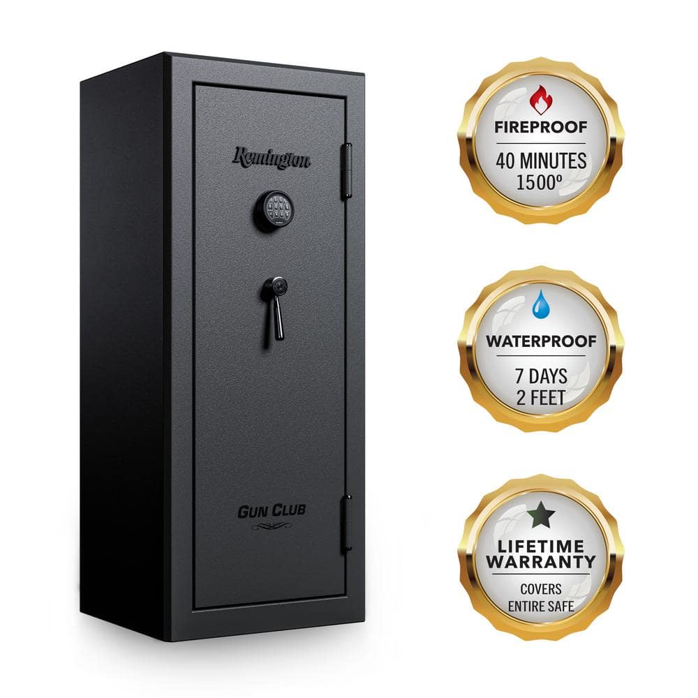 Remington Gun Club 20 Plus 2-Gun Fireproof and Waterproof Gun Safe with ...
