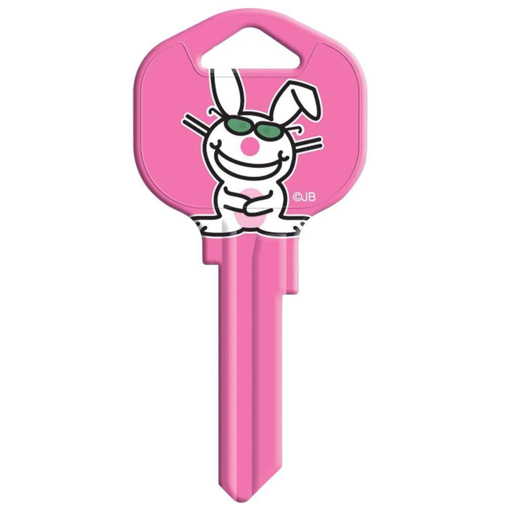 HY-KO Blank Pink Happy Bunny House Key 15005KW1-HB1 - The Home Depot