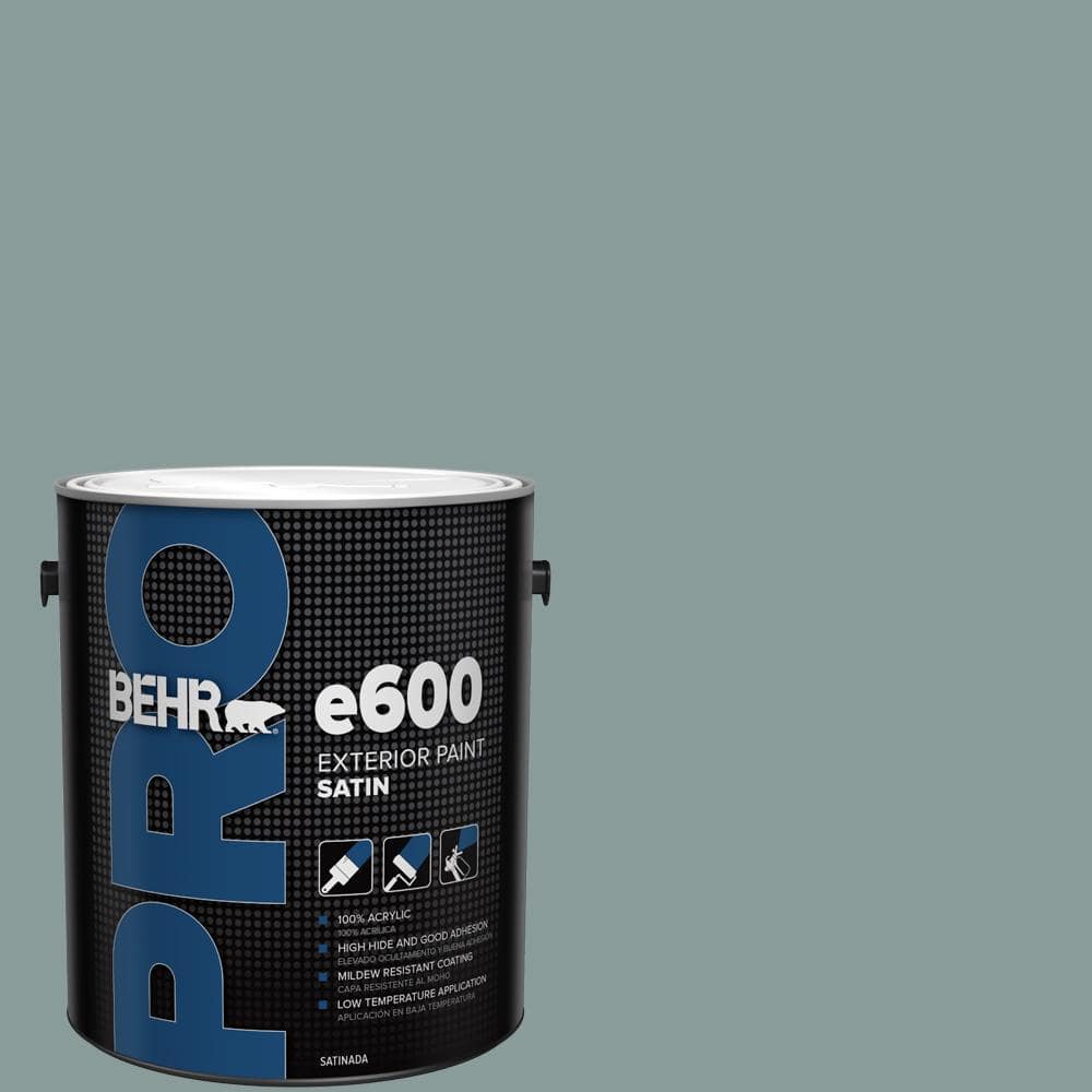BEHR PRO 1 gal. #HDC-AC-23 Provence Blue Satin Exterior Paint PR64001 ...