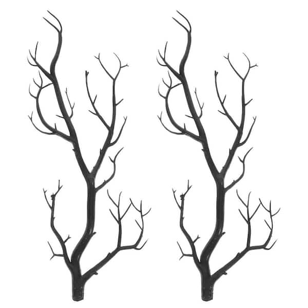 2pcs Artificial Tree Branches Brown Foliage Manzanita Twigs Halloween ...