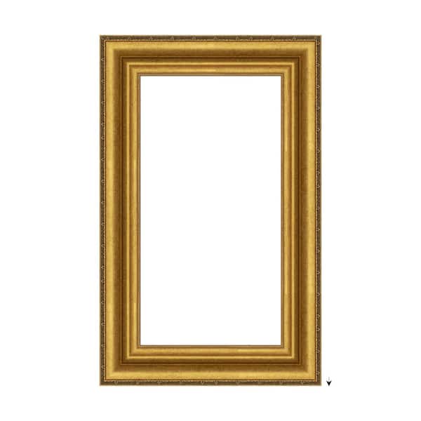 Amanti Art Mirror Makeover Parlor Gold 17.25 in. W x 27.25 in. H ...