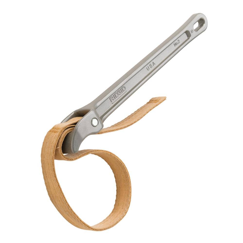 RIDGID 11 3/4 in. Aluminum Strap Wrench with 17 in. x 1-1/8 in. Strap ...