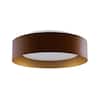 Bromi Design Lynch 15.75 in. 3-Light Brown and Gold Ceiling Light ...
