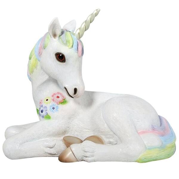 Design Toscano 20 in. H Sparkle the Mystical Magical Resting Unicorn ...