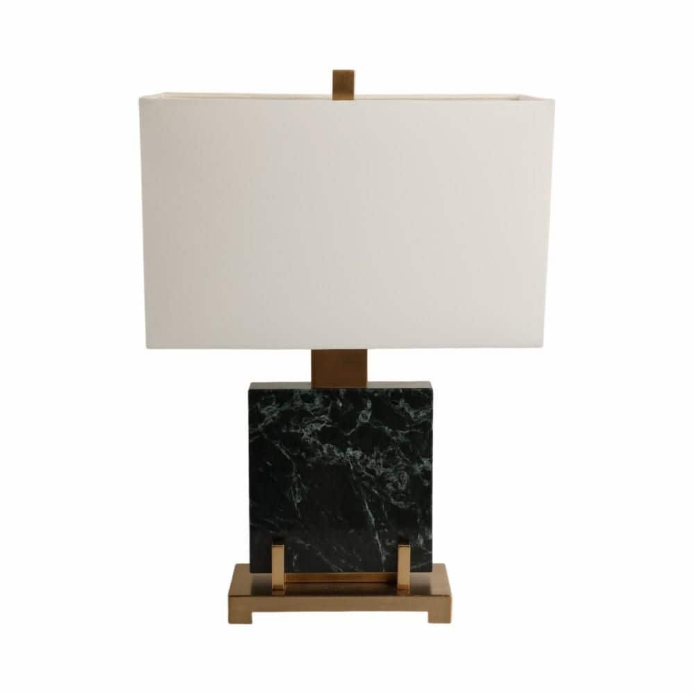 Sagebrook Home 23 in. Green Contemporary Table Lamp with Brass Base ...