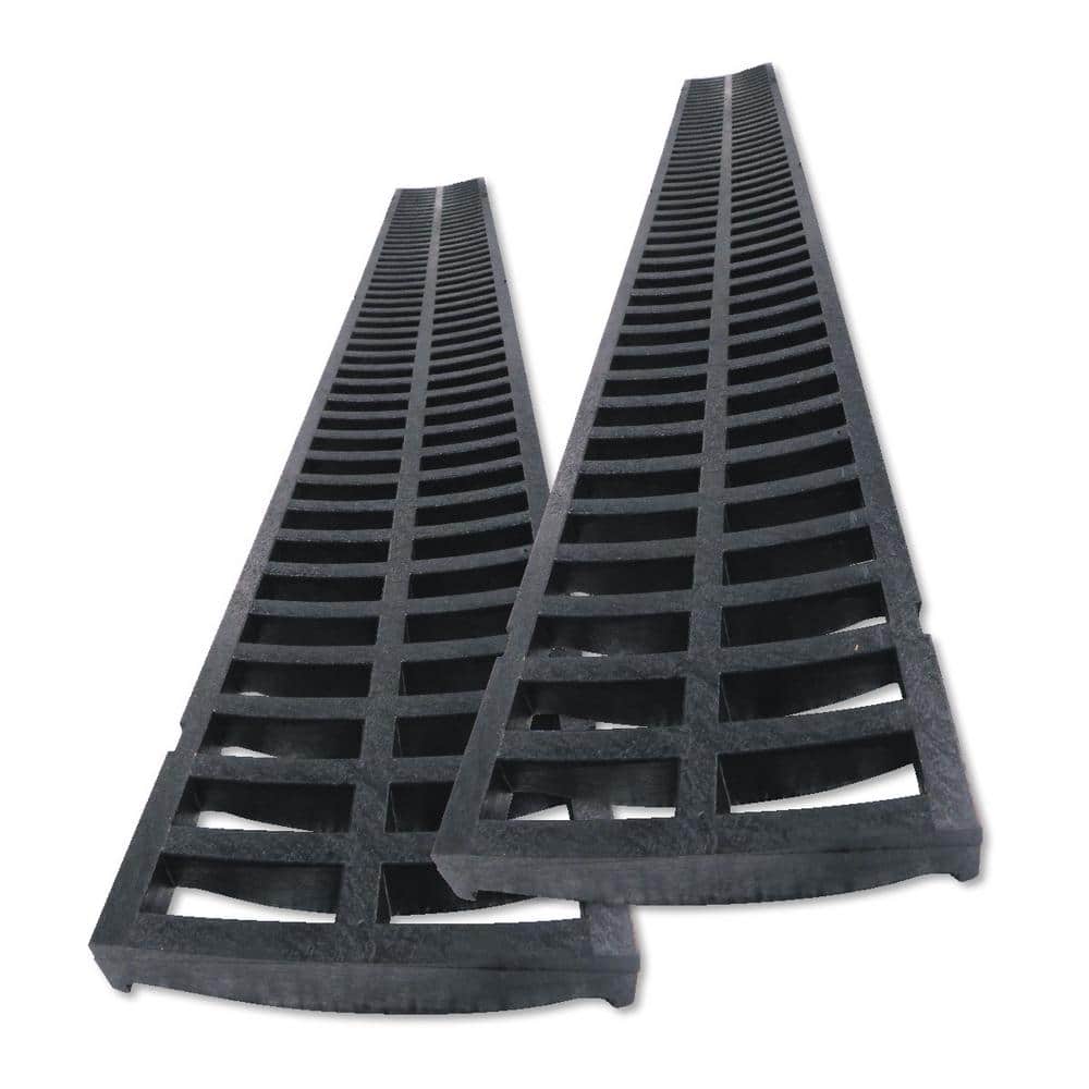 RELN Storm Drain 4.5 in. x 39.25 in. Channel Drain Replacement Black ...