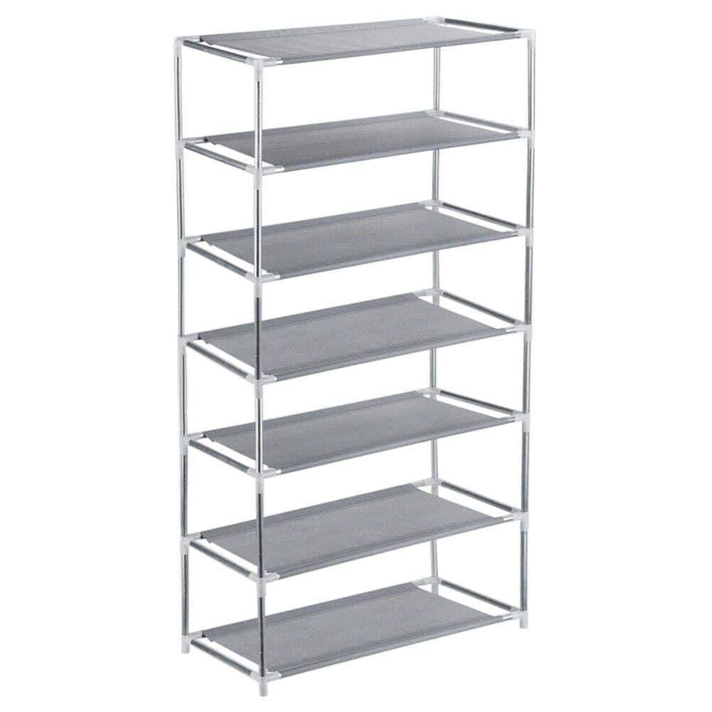 Tatahance 44.8 in. H 21-Pair Shoe Rack in Gray D0102HPKWPW-Z - The Home ...