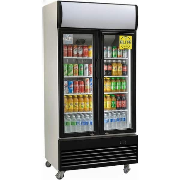 Koolmore 35 in. 10 cu. ft. Low Height Aisle-End Auto Defrost Retail ...