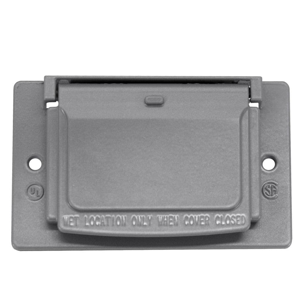 Commercial Electric 1-Gang Metal Weatherproof GFCI Electrical Outlet ...