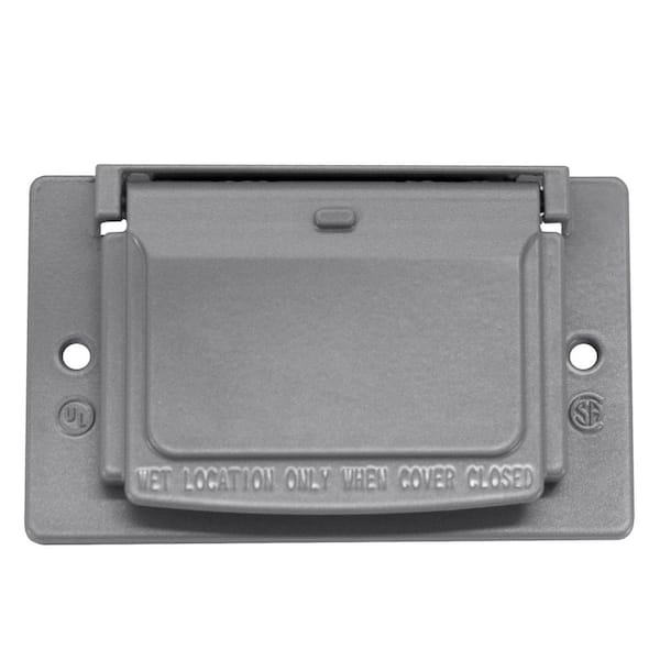 Commercial Electric 1-Gang Metal Weatherproof GFCI Electrical Outlet ...
