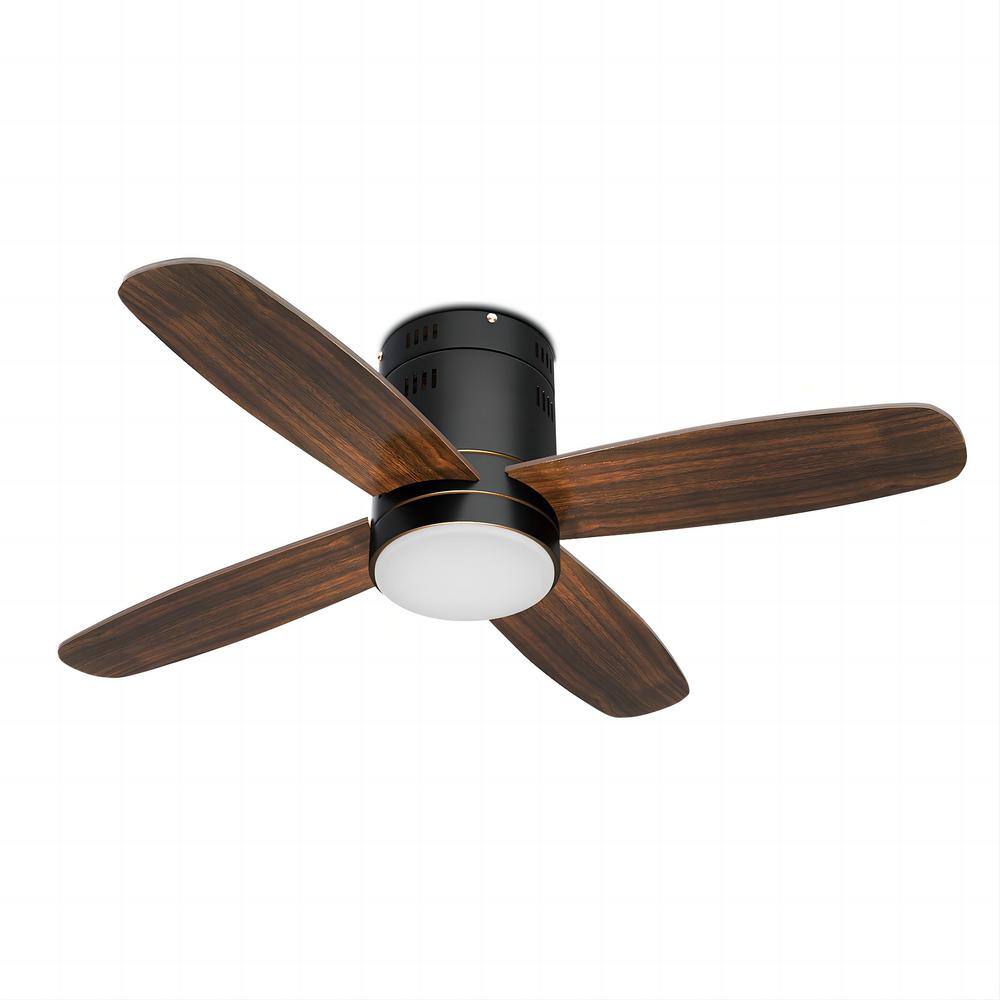 TOZING 36 in. Smart Indoor LED Dimmable Wood Low Profile Flush Mount ...