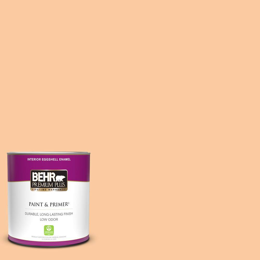 BEHR PREMIUM PLUS 1 qt. #290C-3 Chai Latte Eggshell Enamel Low Odor ...