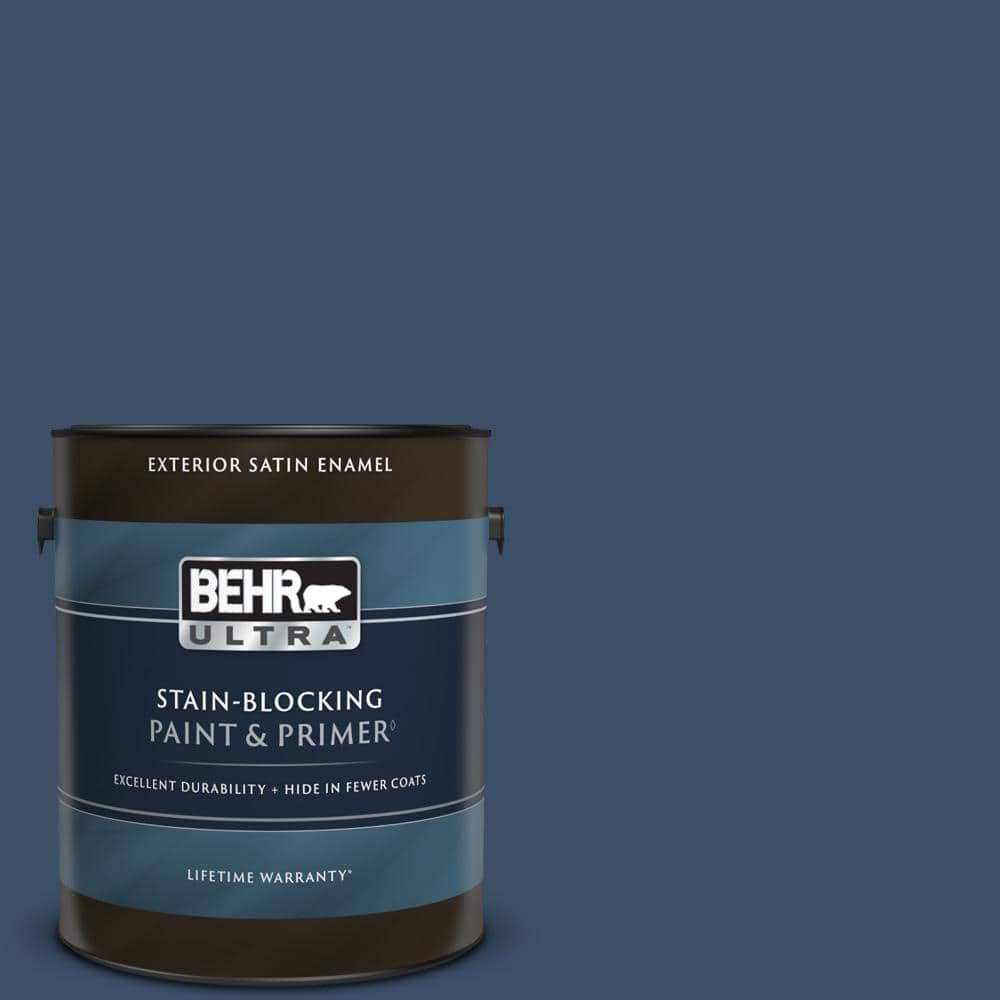 BEHR ULTRA 1 gal. #M510-7 Inked Satin Enamel Exterior Paint & Primer ...