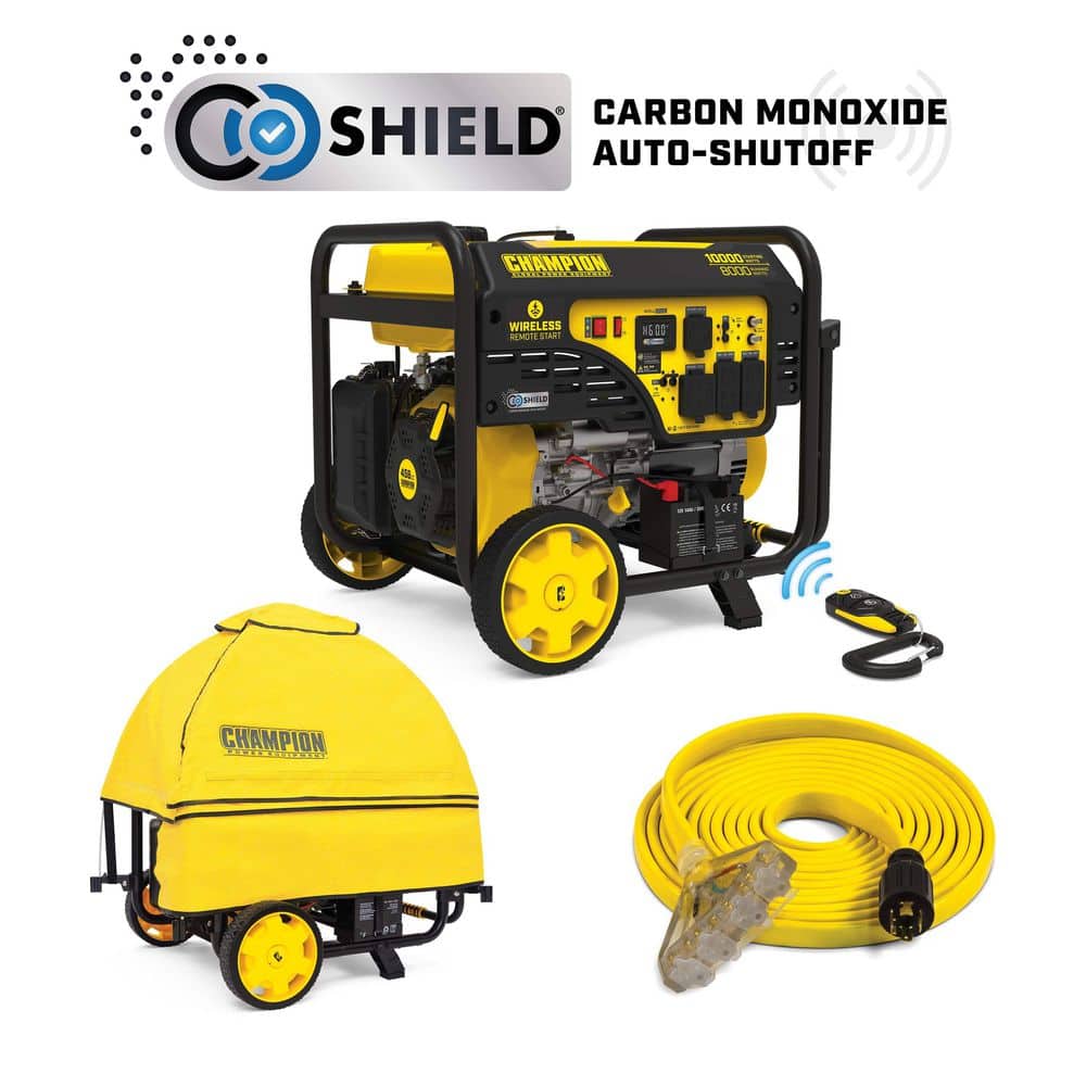 Champion Power Equipment 10000/8000-Watt Generator with CO Shield ...