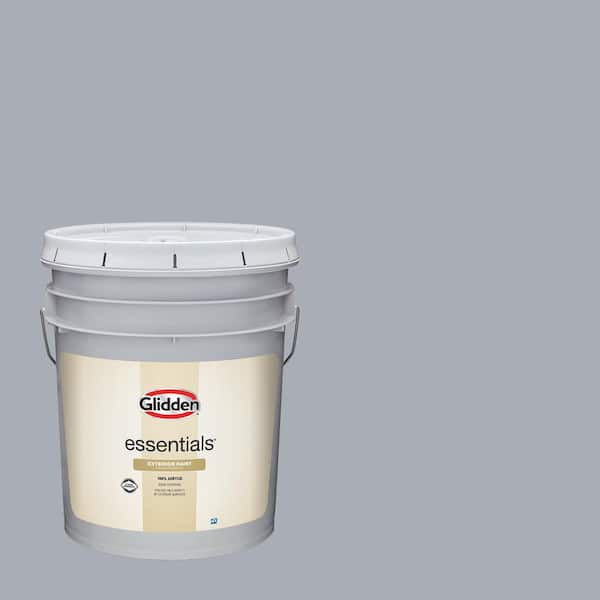 Glidden Essentials 5 gal. PPG0993-3 Gosling Gray Flat Exterior Paint ...