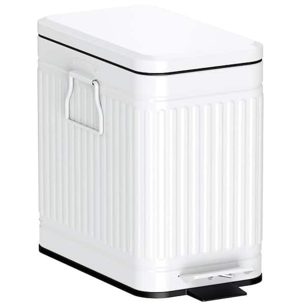 2.6 Gal,Stainless Steel Outdoor Small Trash Can with Lid,White YADWPC ...