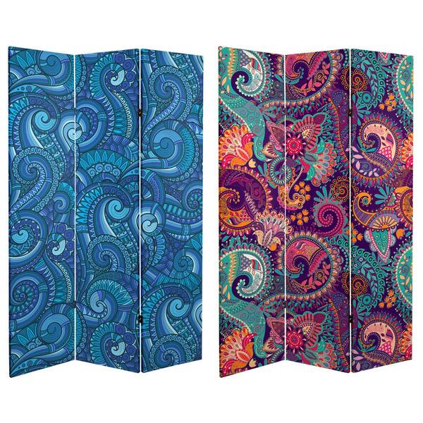 Psychedelic Wallpaper 6 ft. Printed 3-Panel Room Divider CAN-WALL4 ...